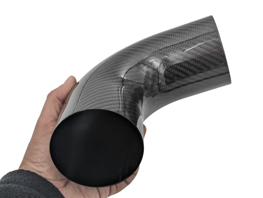 89mm (3 1/2") 90 Degree Elbow Carbon Fibre Joiner | Carbon Fibre Pipe